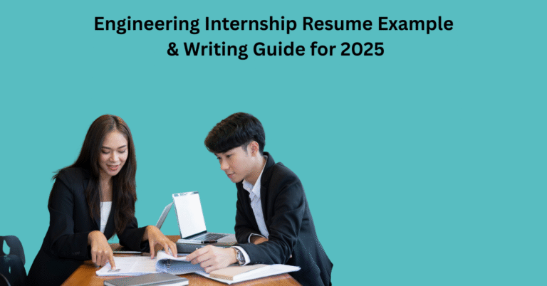 Engineering Internship Resume Example & Writing Guide for 2025 - Best ...